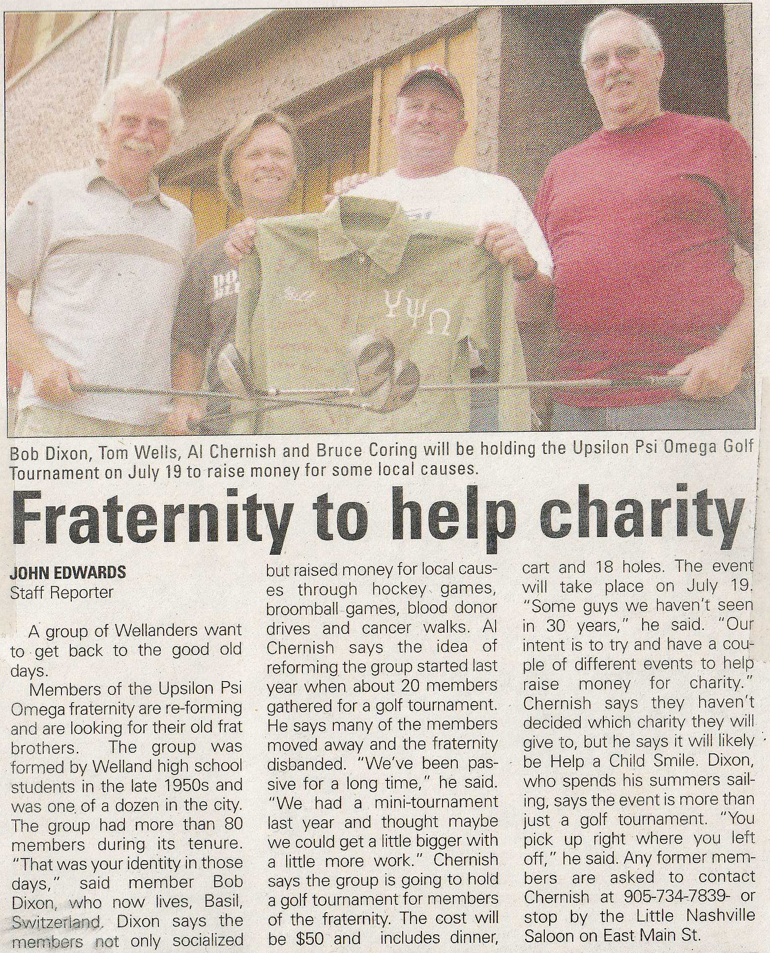 Current Events – Upsilon Psi Omega – The Green Frat – 1960's history of ...